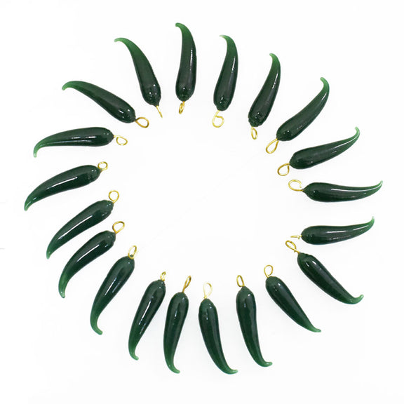 Buy Dark Green Color Chilli Glass Pendant online at wholesale prices ...
