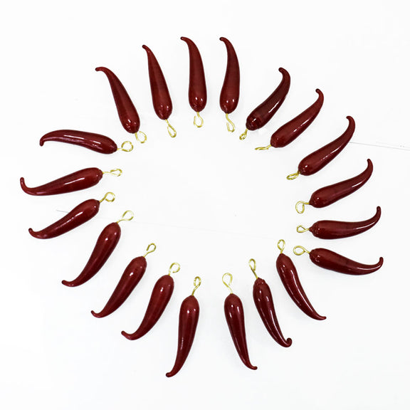 Buy Maroon Color Chilli Glass Pendant online at wholesale prices ...