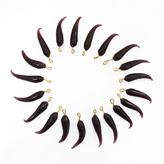 Buy Dark Purple Color Chilli Glass Pendant online at wholesale prices ...