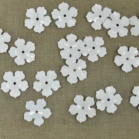 Buy White Color flower shape sequins online at wholesale prices ...
