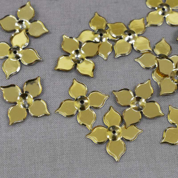 Buy Gold Color flower shape sequins online at wholesale prices ...