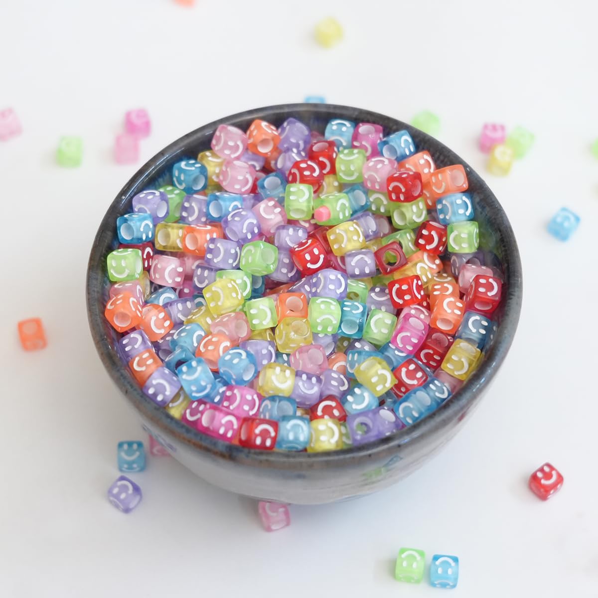 Colorful Smiley Beads for Jewelry Making, Bracelet Making, Crafts & DIY ...