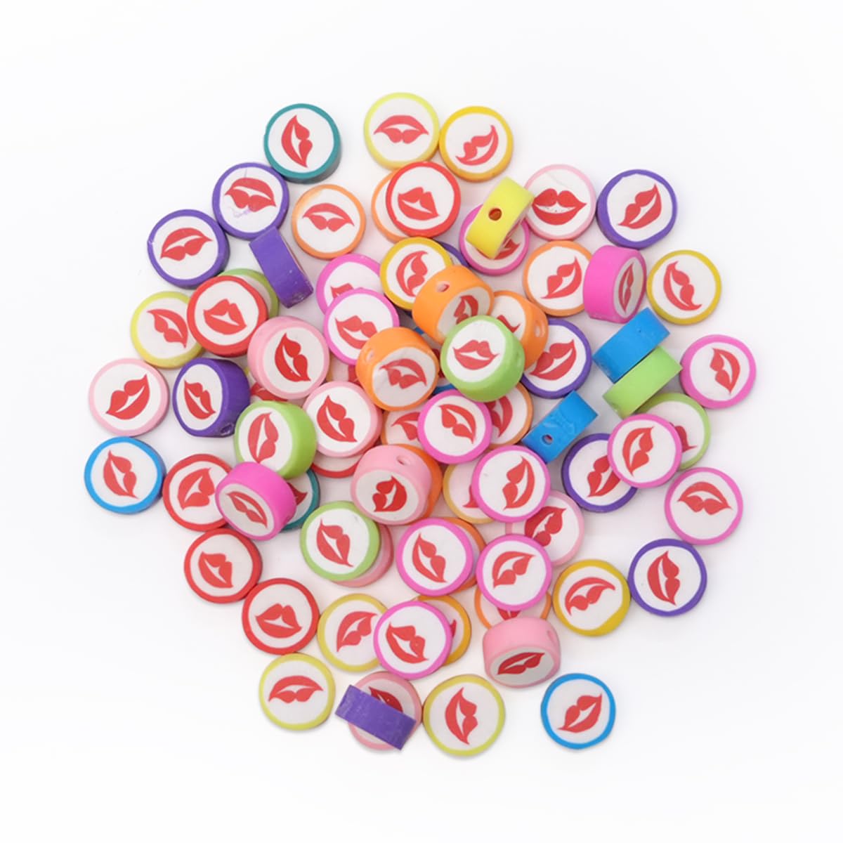 Round & Colorful Lip Craft Beads Online for Jewelry Making, Bracelets ...