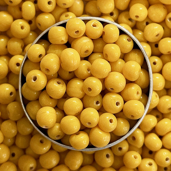 Buy Yellow Color Round Shape Ceramic Beads online at wholesale prices ...
