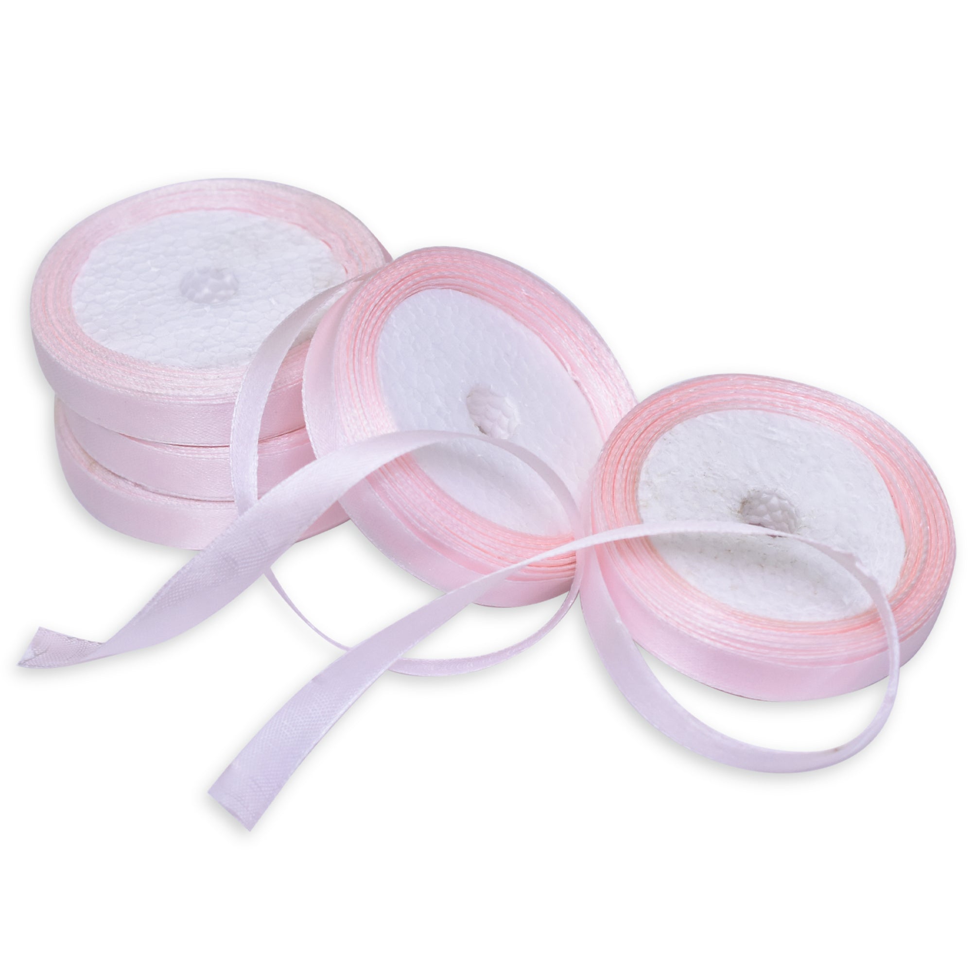 Buy Light Baby Pink color satin ribbon online at wholesale price ...