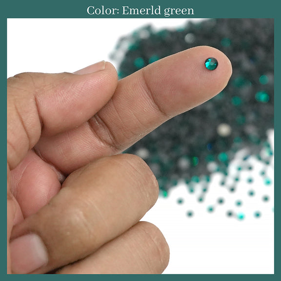 Shop Online For Emerald Green Hotfix Crystal Rhinestones: Enhance Your ...