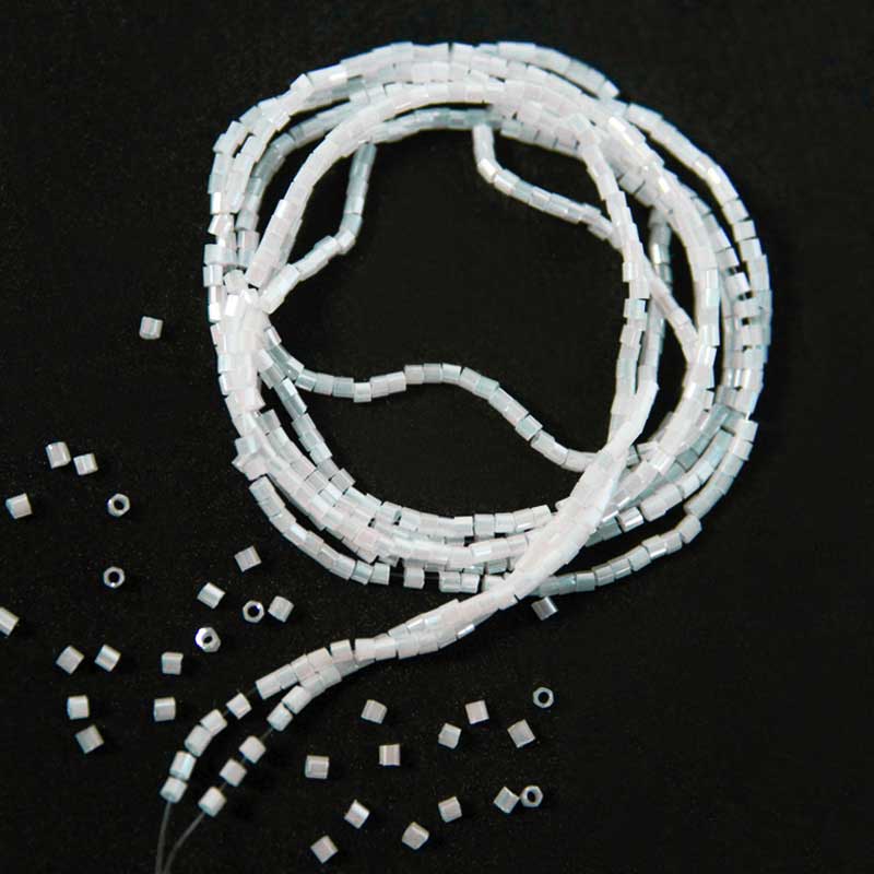 Buy now White Color Cut Delica Beads Strings online at wholesale prices ...