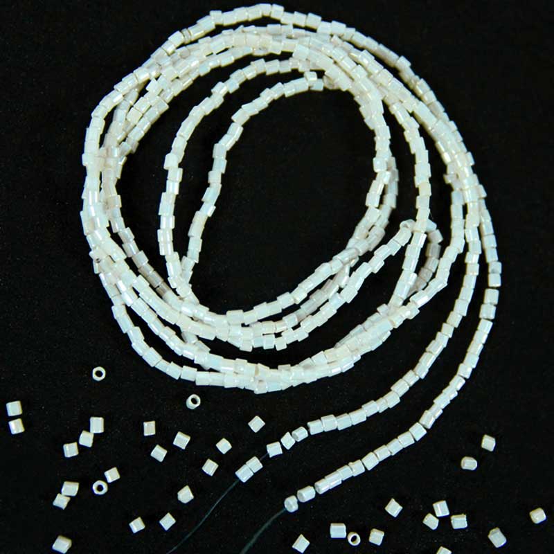 Buy now White Color 2Cut Beads Strings online at wholesale prices ...