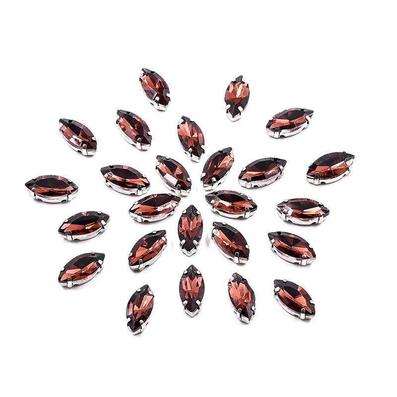 Buy Sew On Eye Shape Rhinestones In Mulled Wine Colour ...