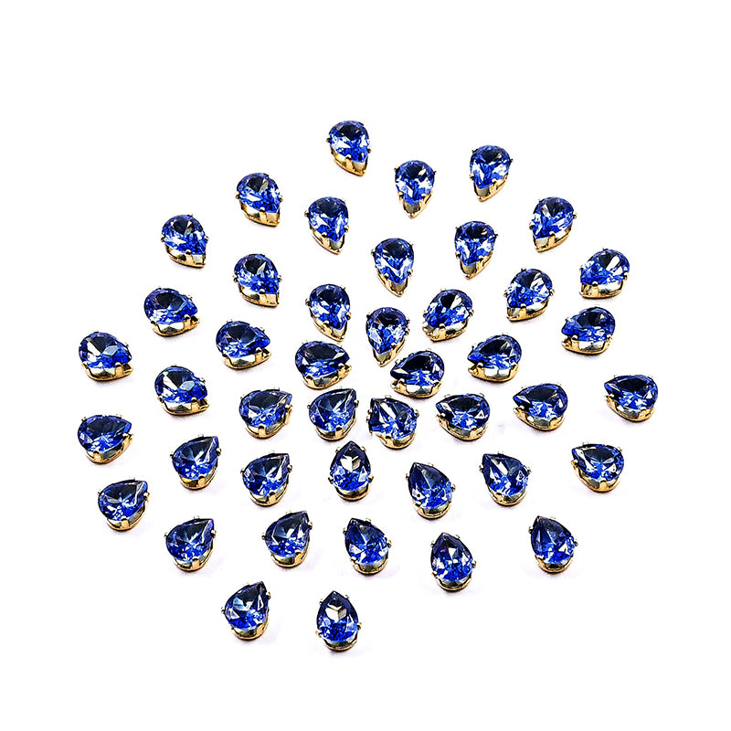 Buy Royal Blue Tear Drop Shape Rhinestones Online – embroiderymaterial.com