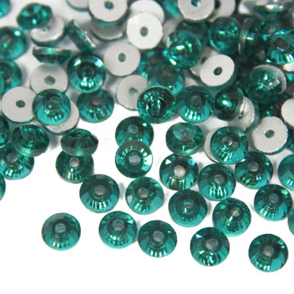 Buy Flat Back Alpine Green Color Centre Hole Sew on Rhinestones online ...