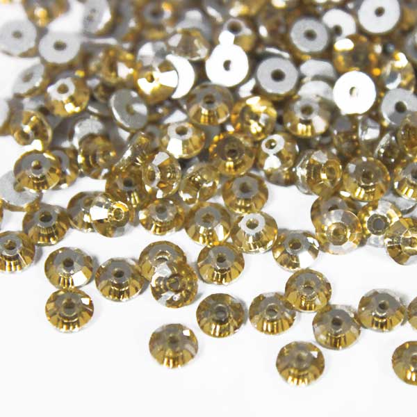 Buy Flat Back Gold Color Centre Hole Sew on Rhinestones online at ...