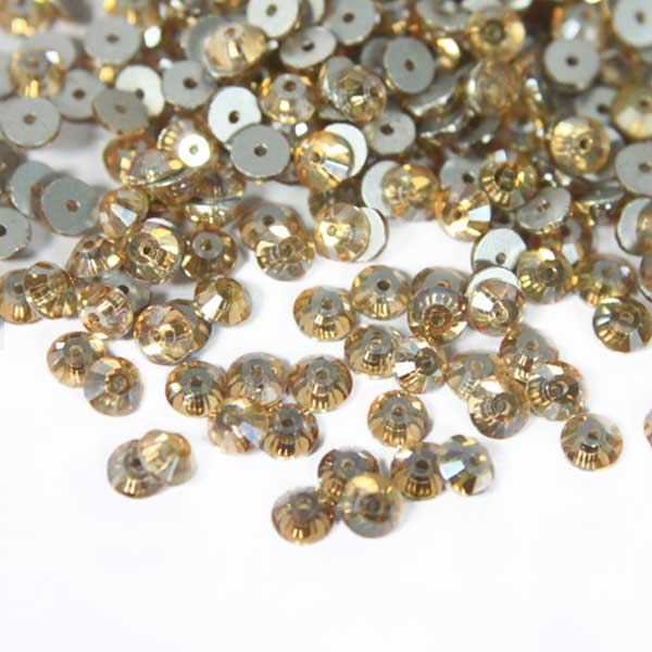 Buy Flat Back Gold Color Centre Hole Sew on Rhinestones online at ...