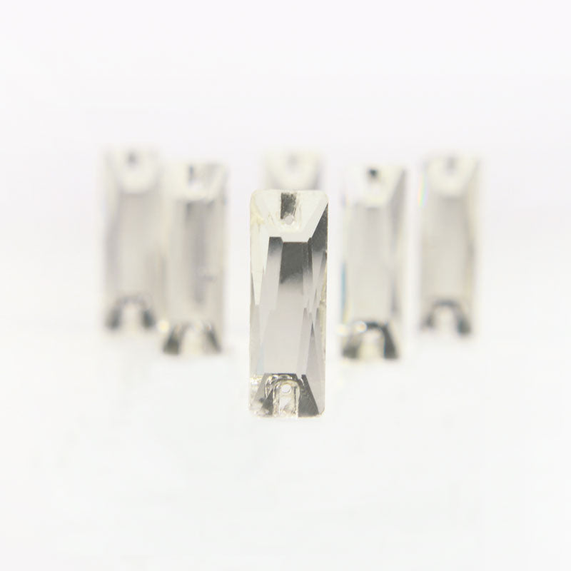 Buy 10x27 MM Silver Rectangle glass crystal at wholesale and cheap ...