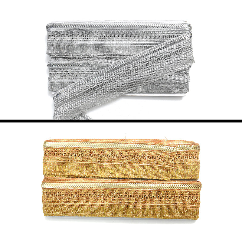 Shop for Latest Design Zari Lace with Sequins and Tassel ...