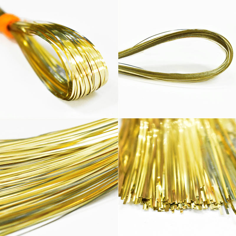 Buy Mukaish badla metal strips in Pale gold color at cheap and ...