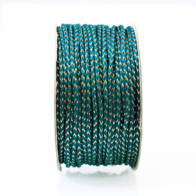 Buy Alpine Green color thin cord trim online at wholesale price ...