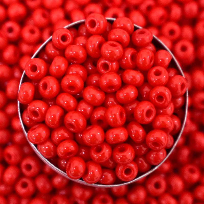 Buy 6/0 Preciosa seed beads in Tomato Red color beads online at ...