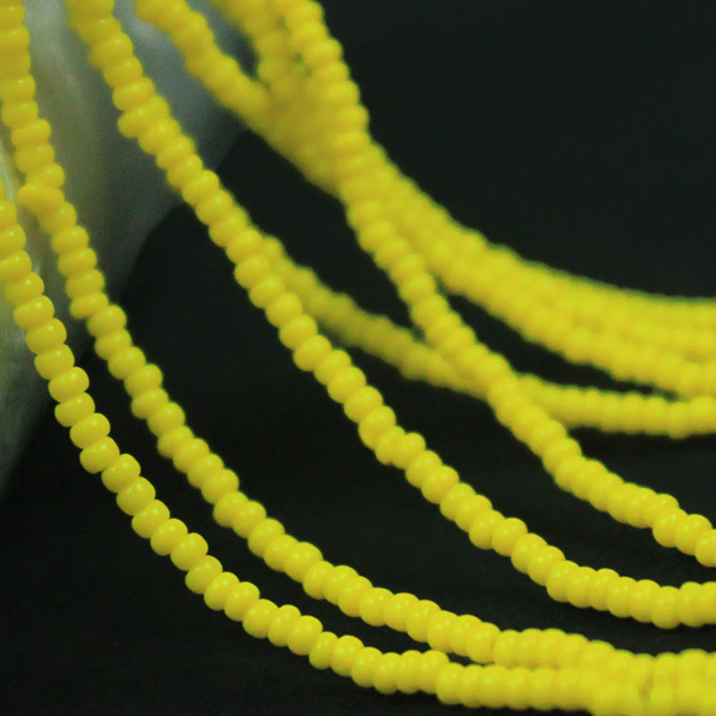 Buy 15/0 Preciosa Lemon Yellow color Seed bead strings at wholesale ...