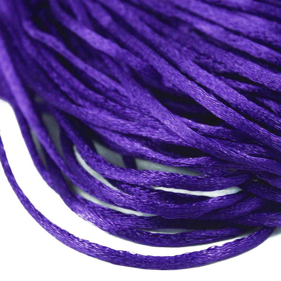 Buy 3mm Violet satin cord and Violet malai dori online at wholesale ...