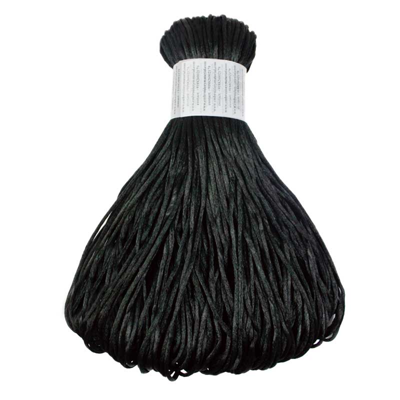 Buy 3mm Black satin cord and Black malai dori online at wholesale ...