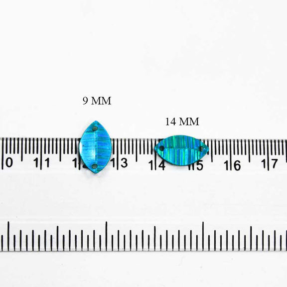 Buy Blue color Leaf shape crystal finish sequins online at wholesale ...