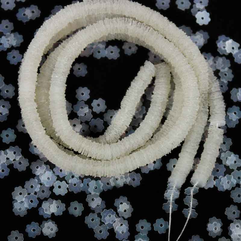 Buy 5MM white cream color transparent sequins strings online at ...
