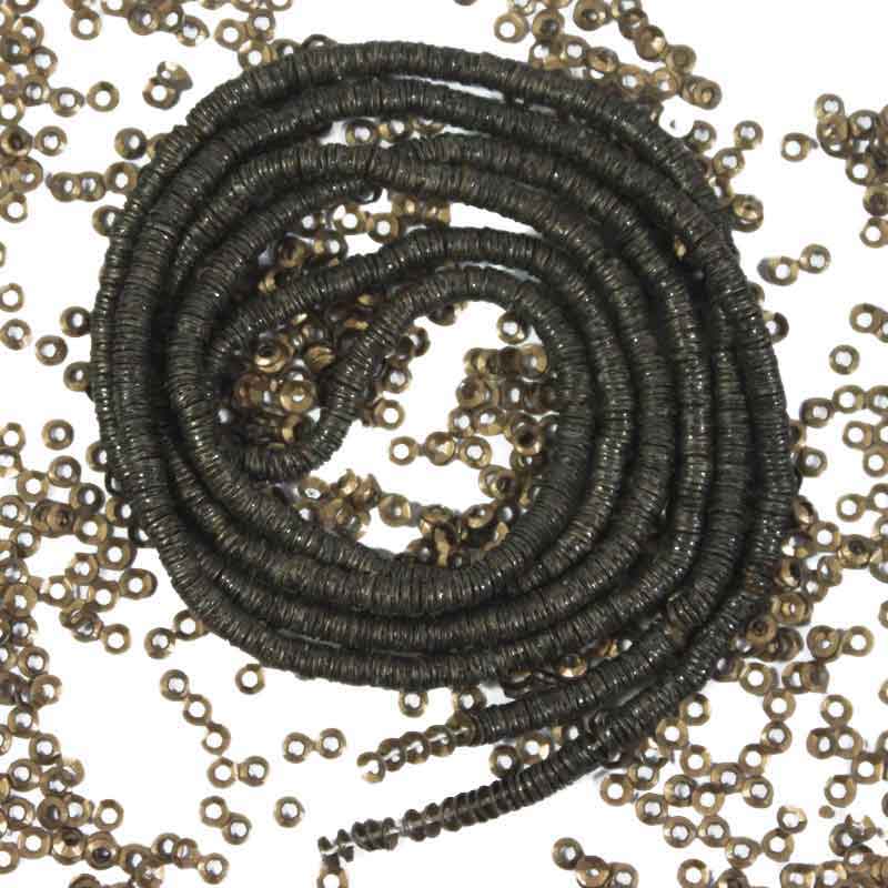 Buy 2MM Bowl Shape Antique Gold Color Sequins Strands online in bulk ...