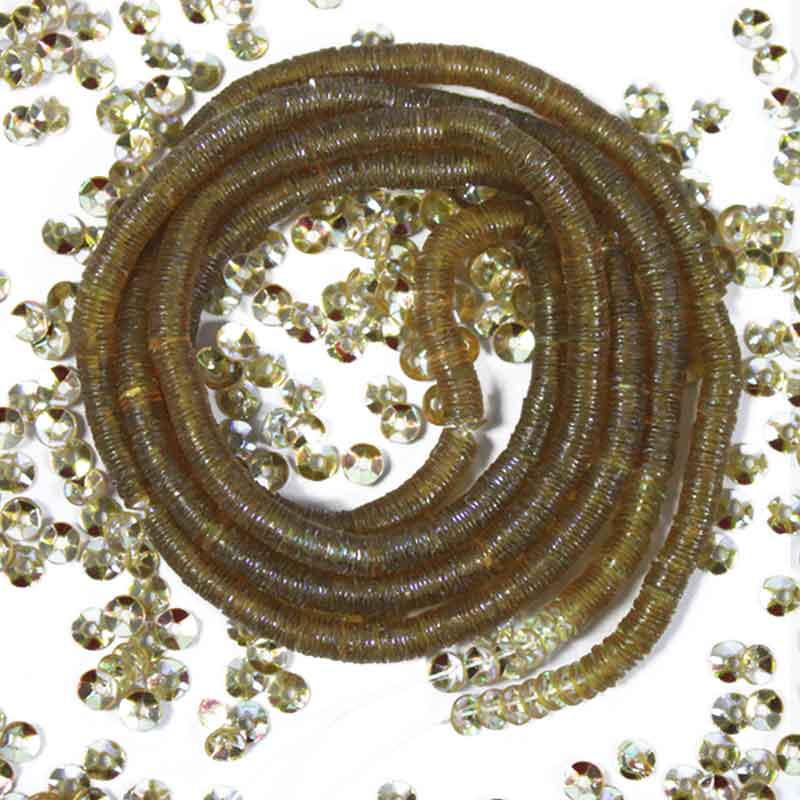 Buy 4 MM Bowl/ Katori Shape Light Gold Color Sequins Strand online at ...