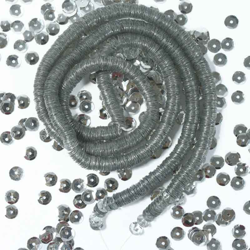 Buy 7MM French Cut Silver Sequins Strand online at wholesale prices ...