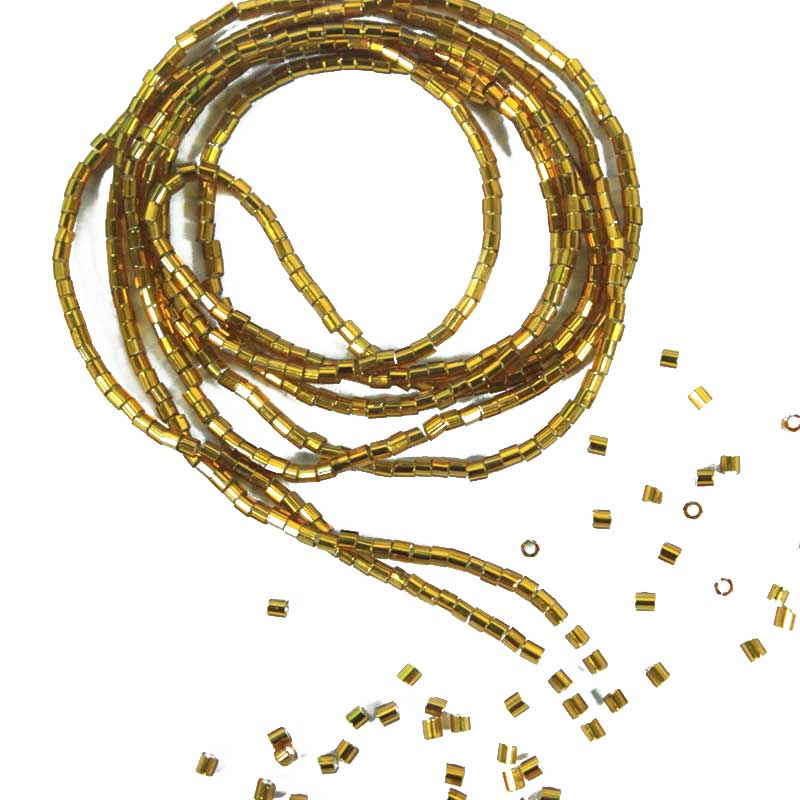Buy now Gold Color 2Cut Beads Strings online at wholesale prices ...