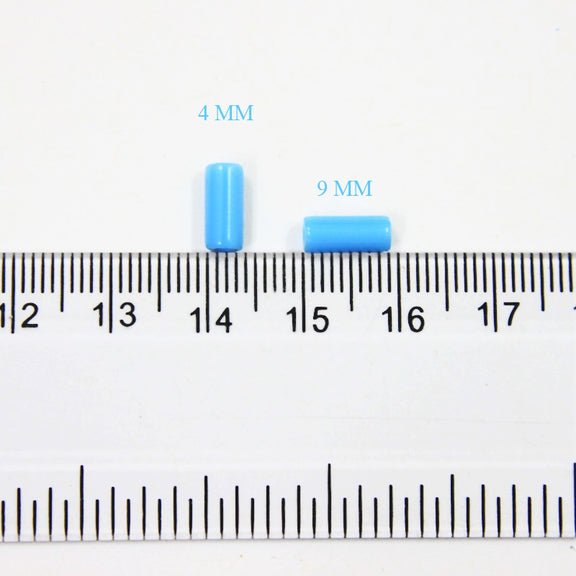 Buy Sky Blue Color Tube Shape Ceramic Beads online at wholesale prices ...