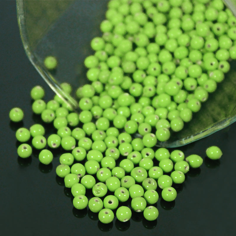 Buy Light Green Color Round Shape Ceramic Beads online at wholesale ...