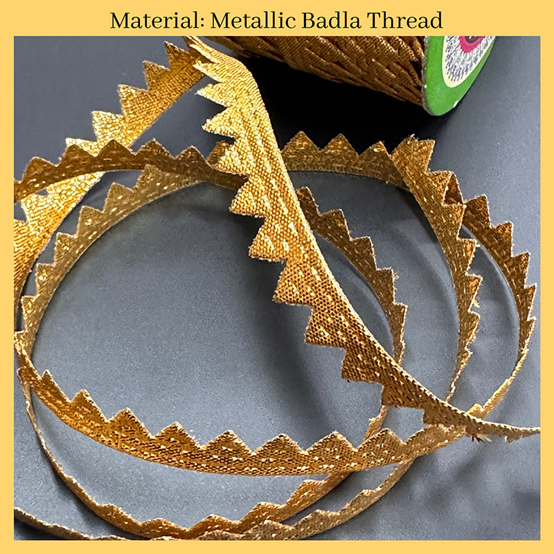 Shop Silver Flat Metallic Badla Thread Sewing Lace - Perfect for Sarees ...