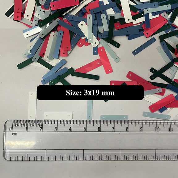 Buy rectangle shape double hole mix sequins online – embroiderymaterial.com