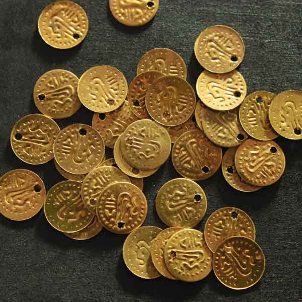 Brass metal coins for beading – embroiderymaterial.com