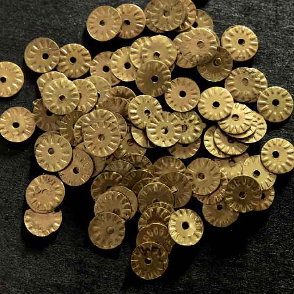 Brass metal sequins for beading – embroiderymaterial.com