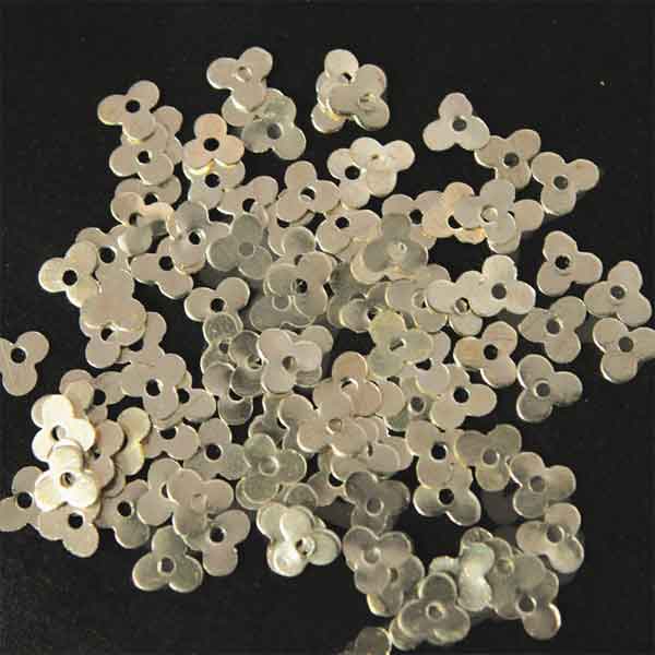 Buy Silver flower metal sequins online for making jewellery at ...