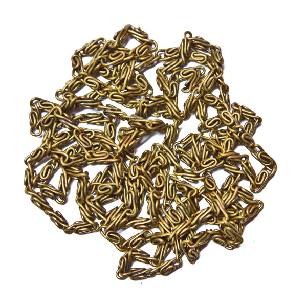But Metal Eye-Hook Style Dull Gold Color Chain & embroidery materials ...