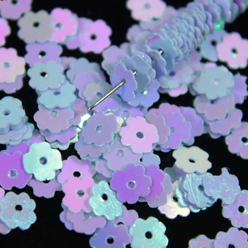 Buy cream and purple Color flower shape sequins online at wholesale ...