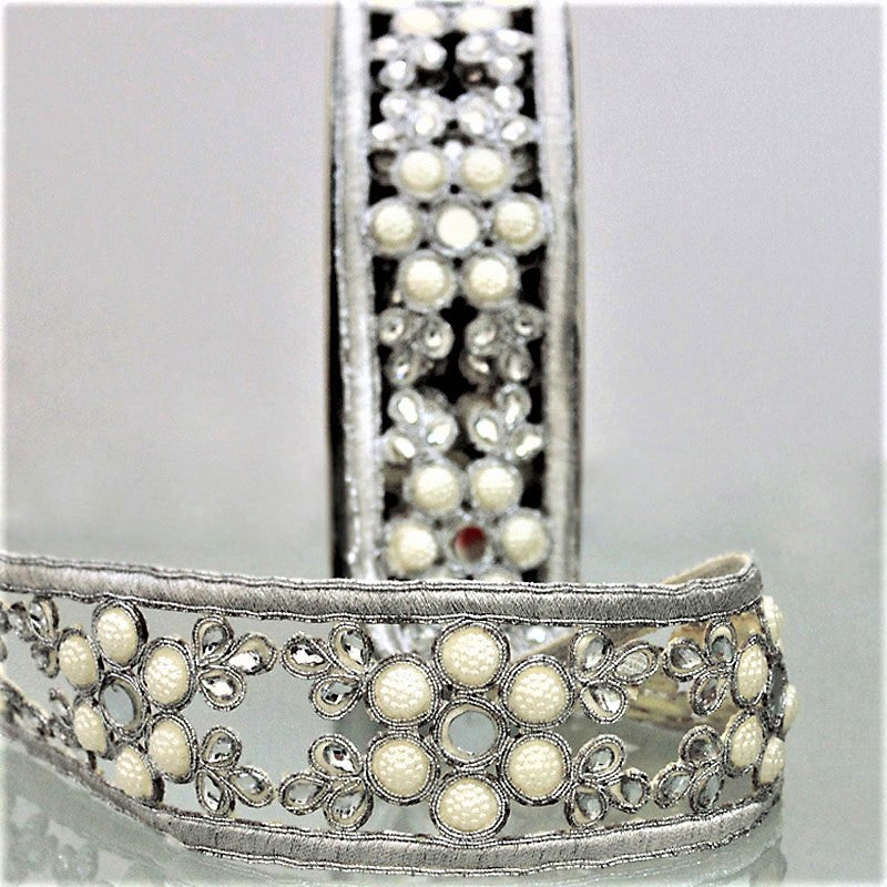 Silver laces & trims for bridal collection – EmbroideryMaterial.Com