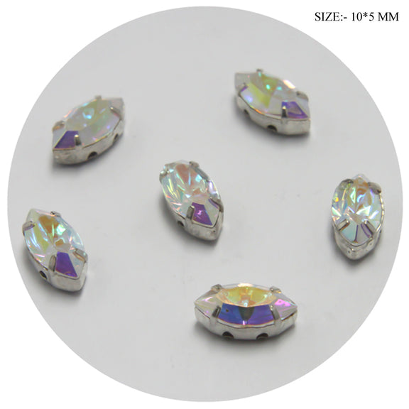 Rainbow Silver Kishti/Boat Shape Crystal/ Buy Online ...