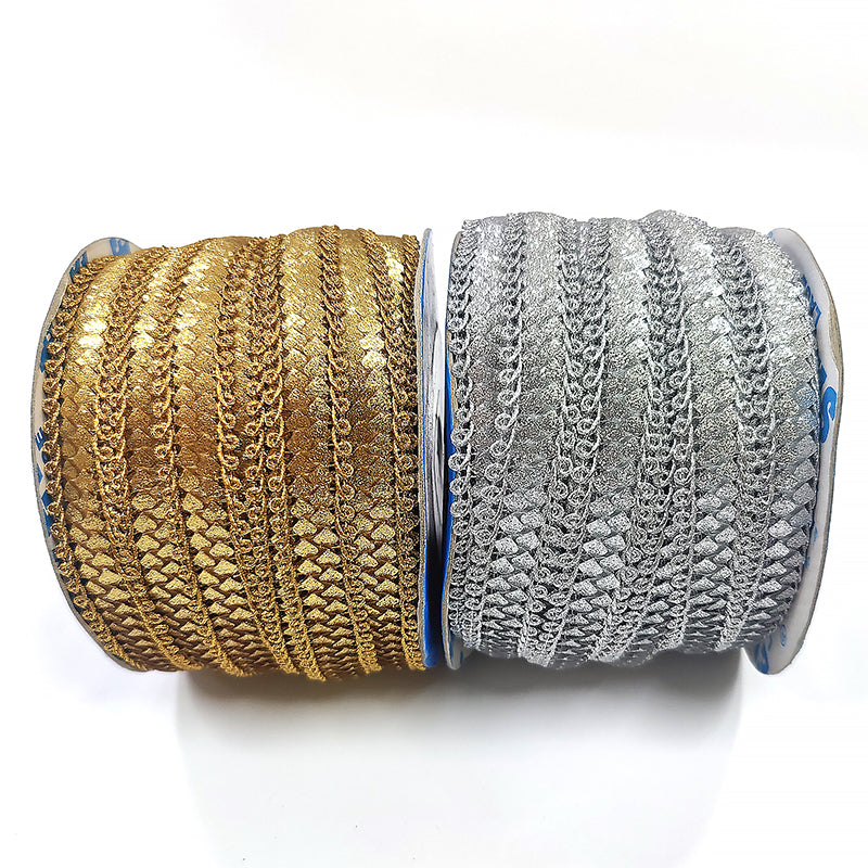 Shop Gold & Silver Shiny Zari Border Lace - Perfect for Sarees, Blouses ...